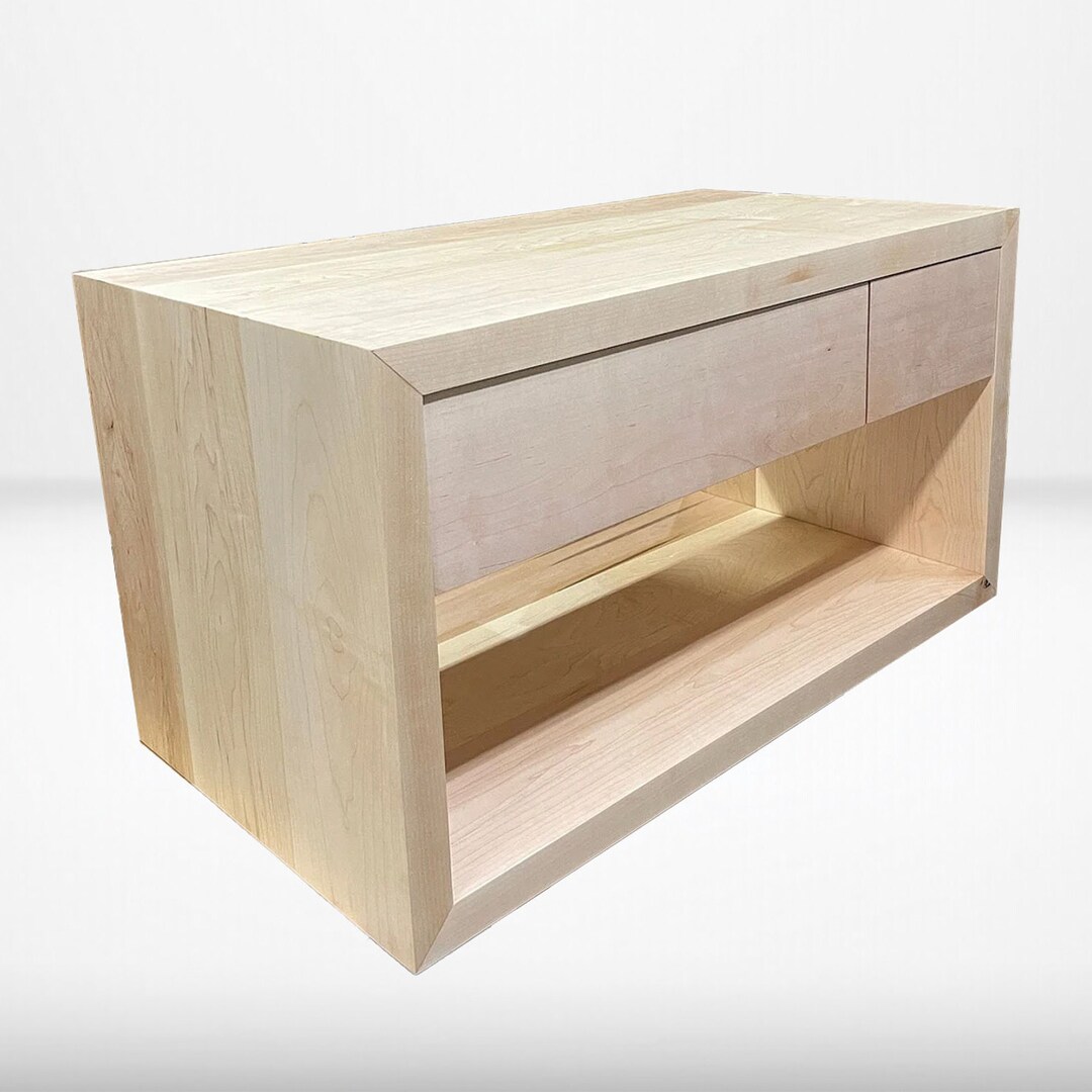 Floating Bathroom Vanity With 2 Drawers, Waterfall Vanity, Vessel Sink ...