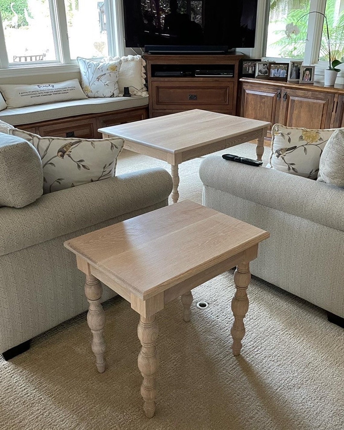 Traditional Farmhouse Coffee Table With Drawers / Living Room - Etsy