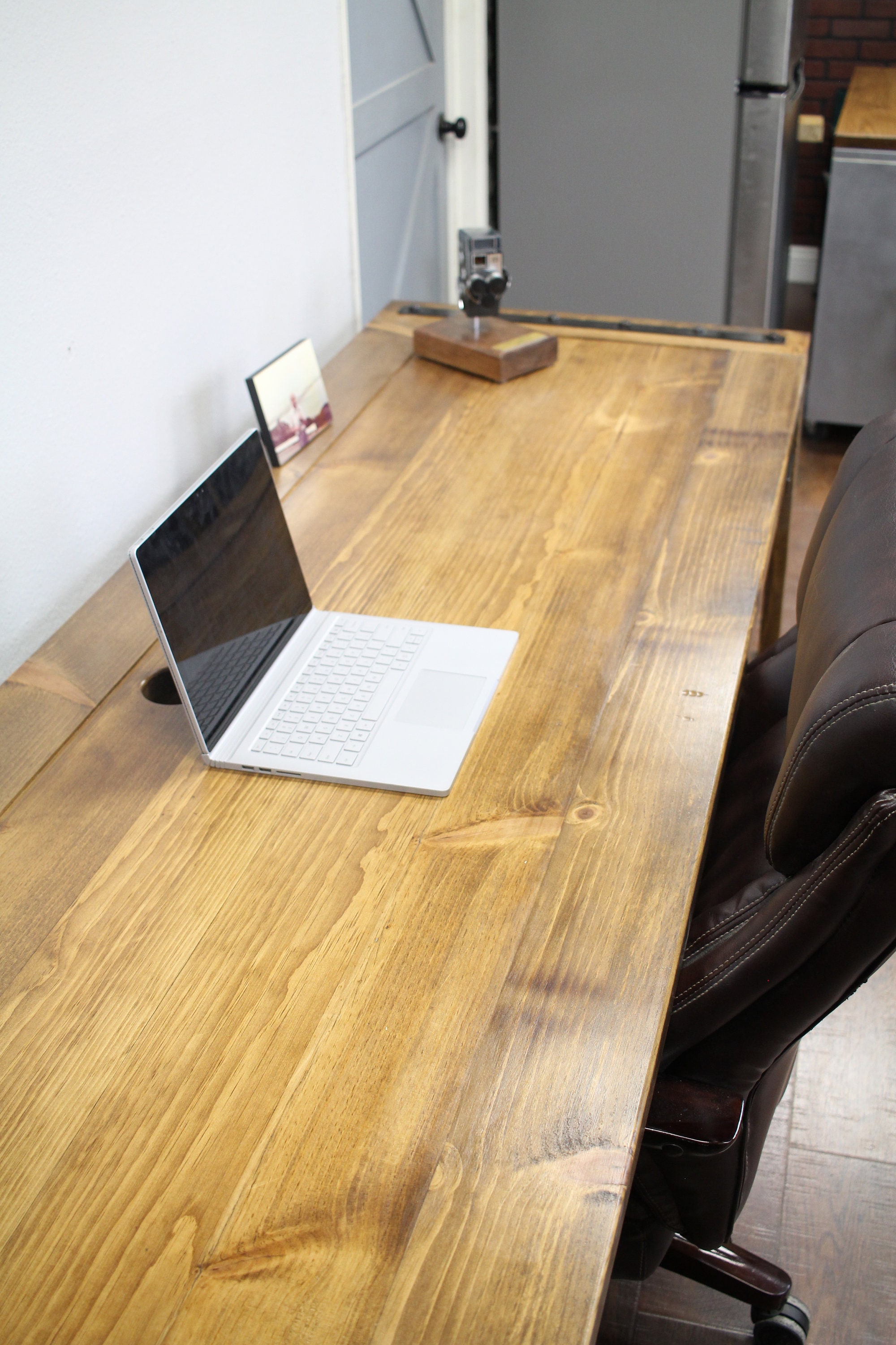 Desk in Solid Wood, Farmhouse Rustic Industrial / Urban Furniture ...