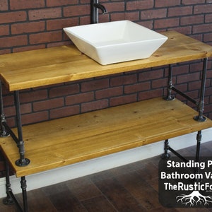 Bathroom Vanity With Pipe Industrial Restroom Vanity Pipe - Etsy