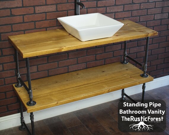 Bathroom Vanity With Pipe / Industrial Restroom / Pipe Vanity - Etsy Canada