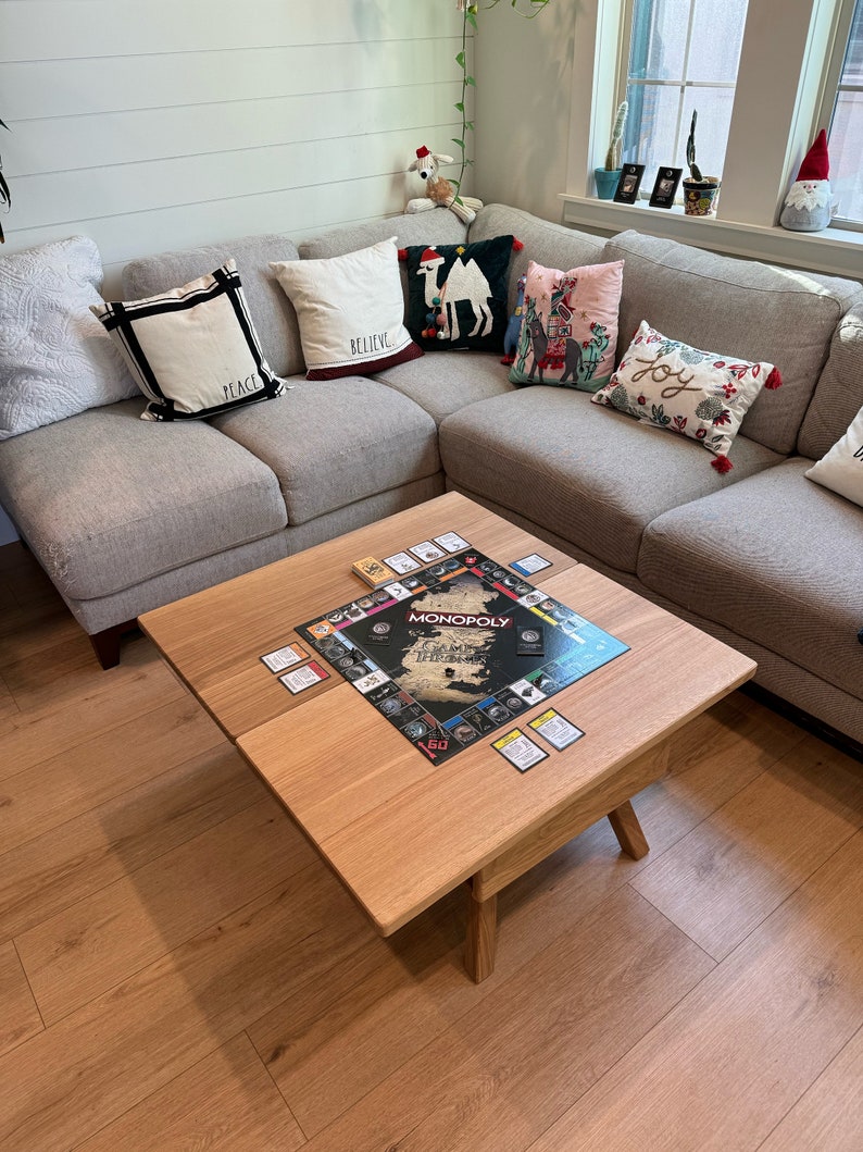 Solid Wood Lift Top Coffee Table, Mid Century Modern, Convertible ...