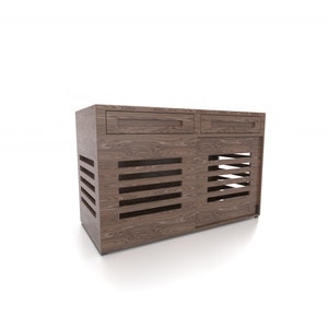 Handmade Solid Wood Dog Crate: Modern Scandinavian Design With Storage ...