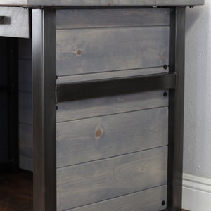 Modesty Panel for Our Desks - Solid Wood Rustic / Industrial / Urban ...