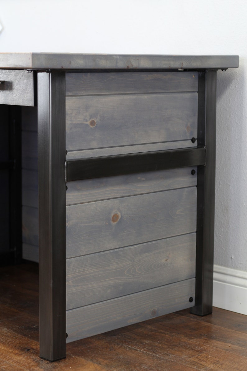 Modesty Panel for Our Desks - Solid Wood Rustic / Industrial / Urban ...