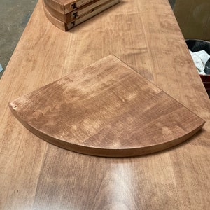 Floating Rounded Corner Shelf Solid Wood / Wall Decor / Shelving ...