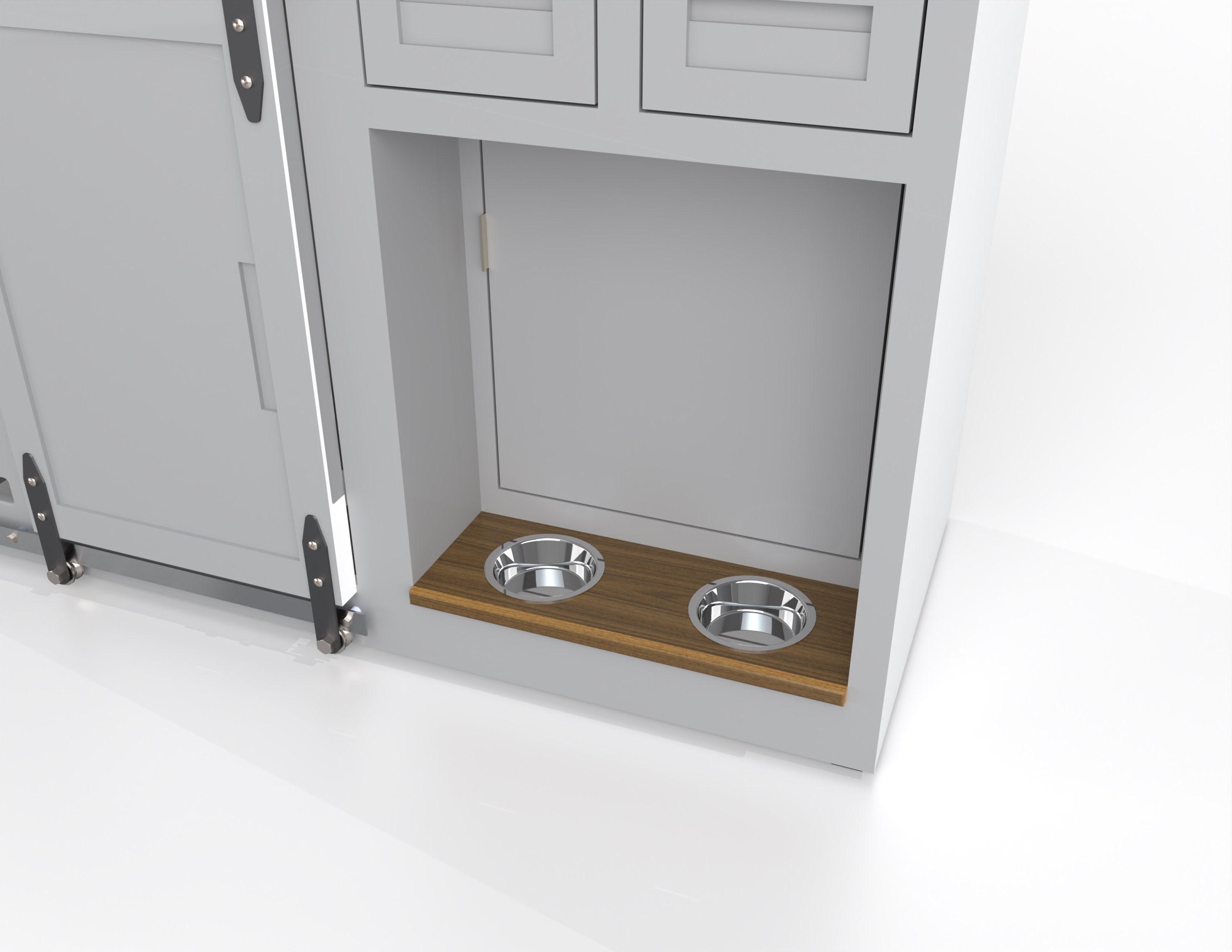 Dog Crate With Feeding Station Storage / Dog Bowls / - Etsy