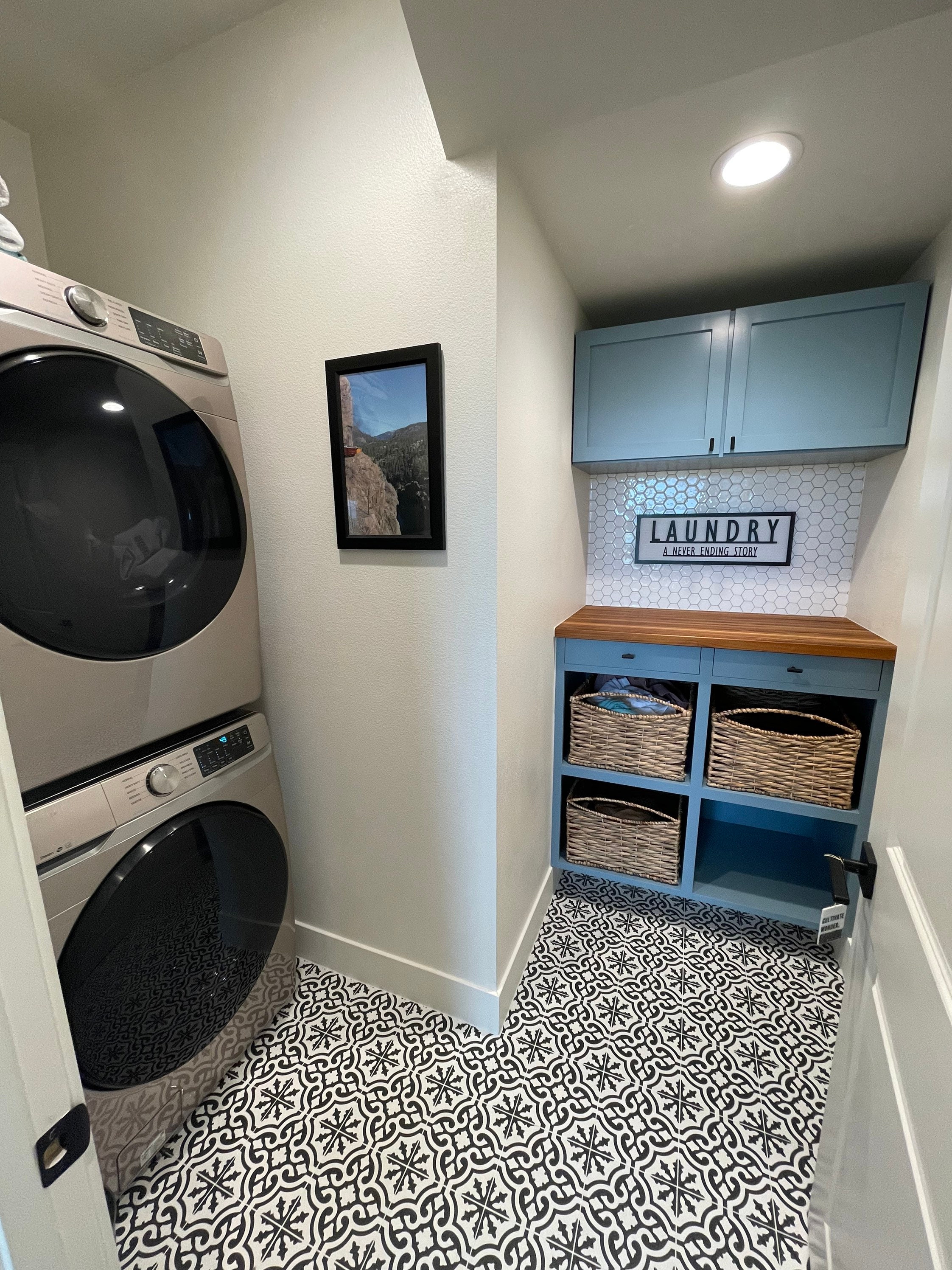 Laundry Room Cabinet Basket Hamper Built in Custom Build Wet Room Folding Table Etsy UK