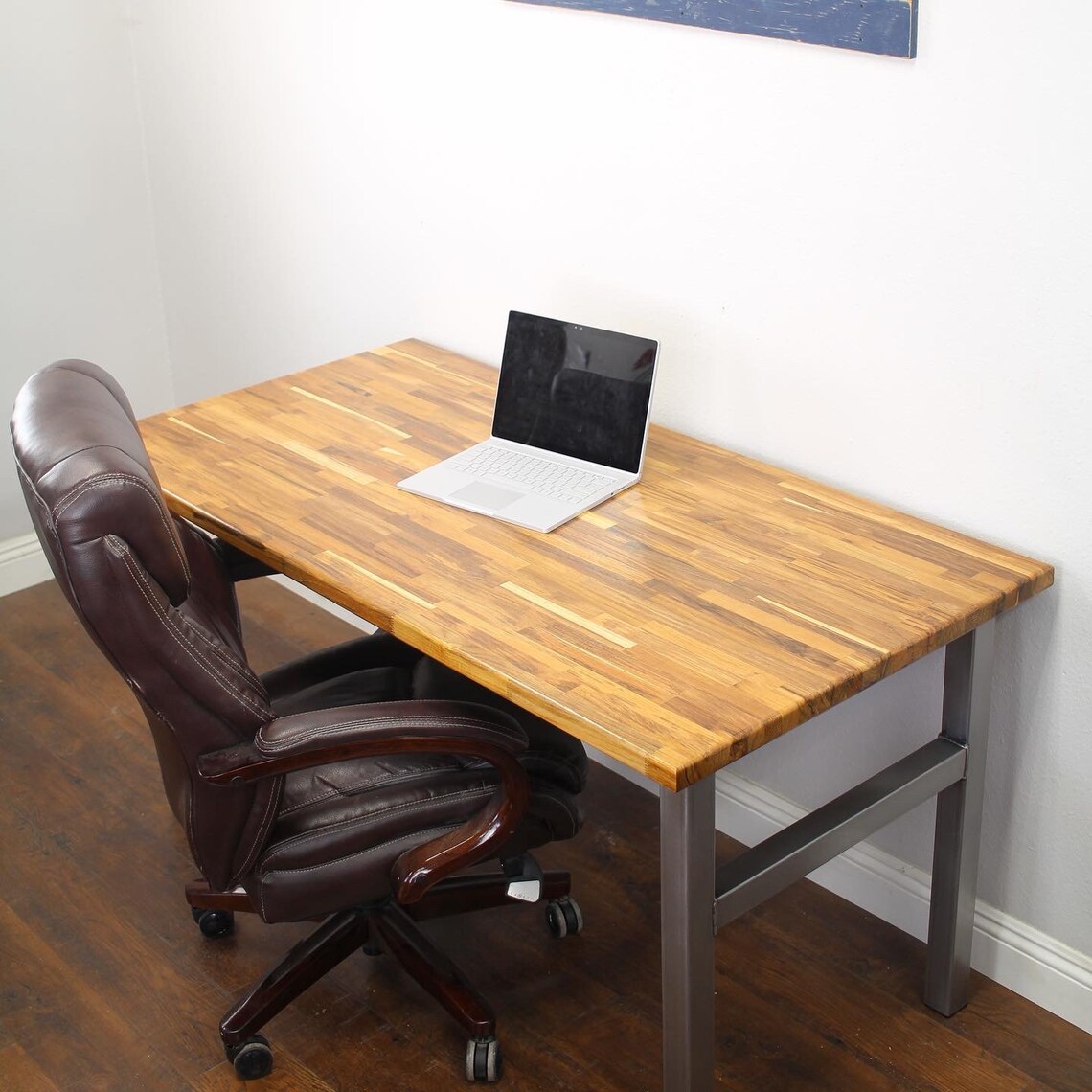 Modern Desk / Steel and Wood / Industrial / Urban Furniture / - Etsy