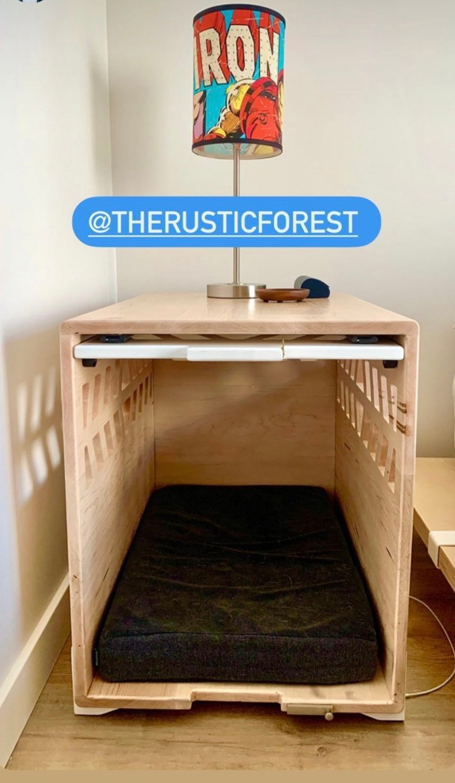 Small Dog Crate Modern Dog Crate Furniture Side Table Dog - Etsy