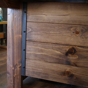 Modesty Panel for Our Desks - Solid Wood Rustic / Industrial / Urban ...