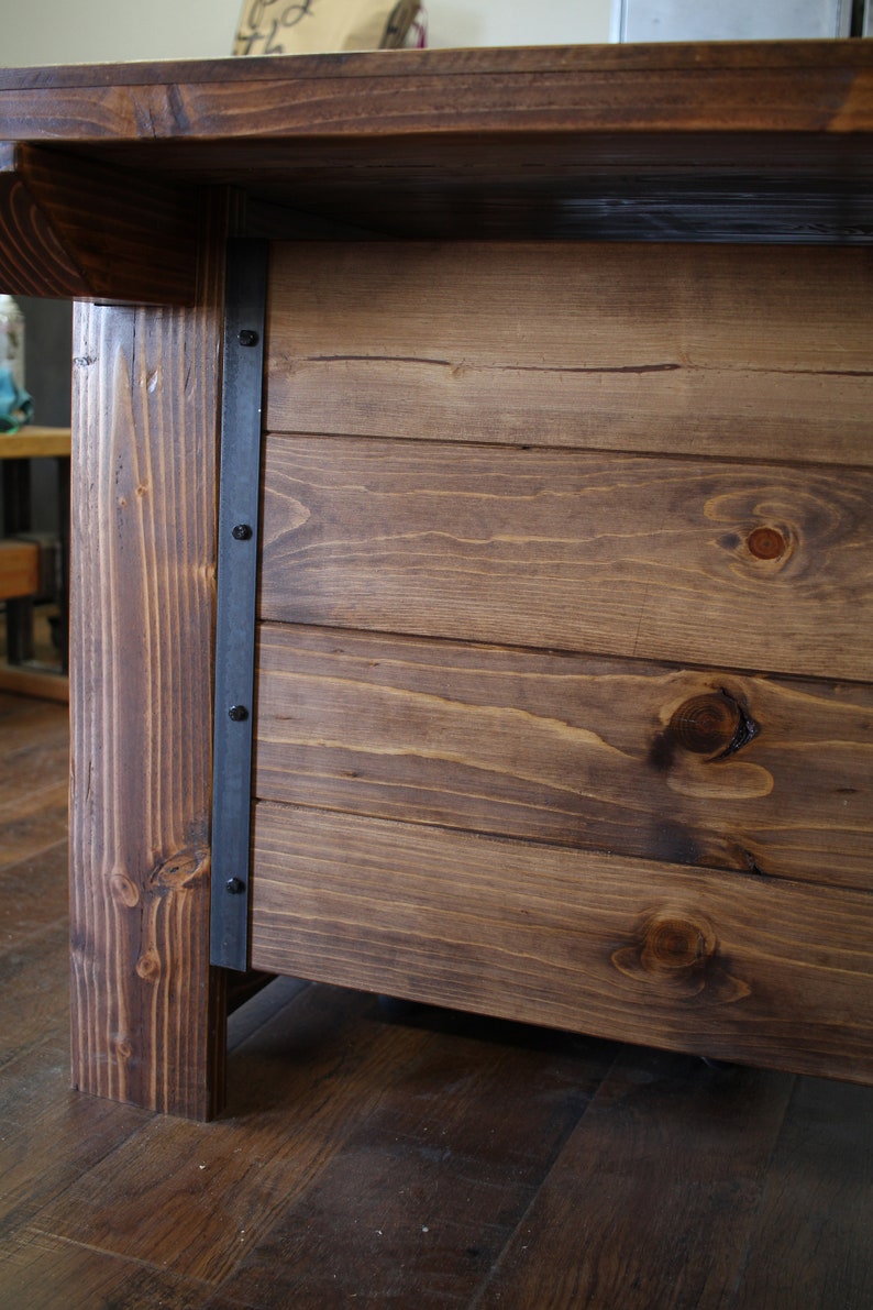 Modesty Panel for Our Desks - Solid Wood Rustic / Industrial / Urban ...