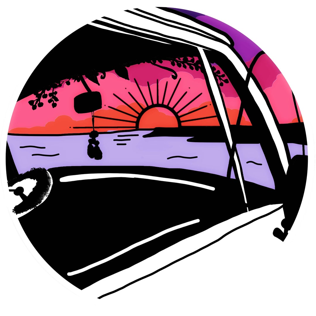 Lulu Sunset Lake 3" Vinyl Sticker - A Bus Named Lulu Sticker Set 2, 2023 - Etsy