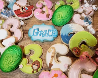Custom Moana Inspired Decorated Sugar Cookies, One Dozen - Etsy