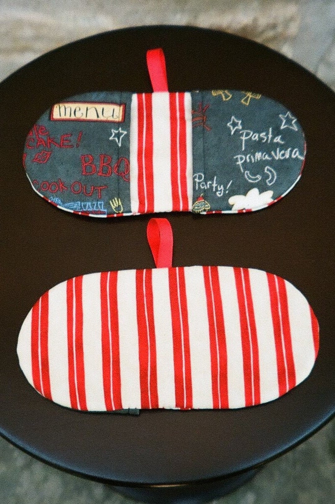 Microwave Finger Mitt: Chalkboard Kitchen Theme Pot Holder - Etsy