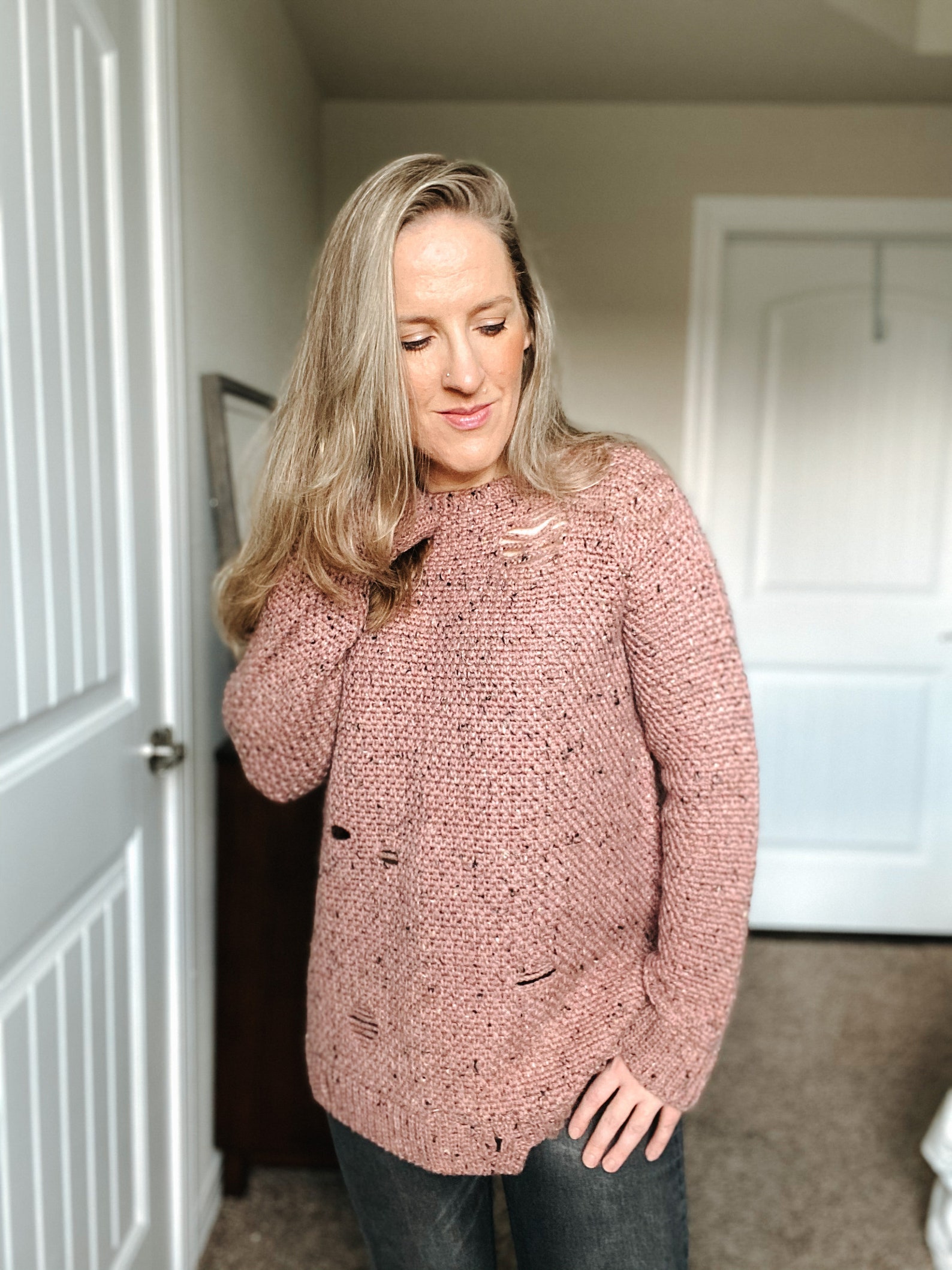 CROCHET PATTERN // Crochet Distressed Sweater Modern Fall - Etsy