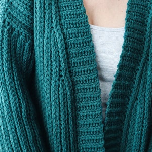 CROCHET PATTERN // Crochet Cardigan, Ribbed Cardigan, Pullover, Jumper ...