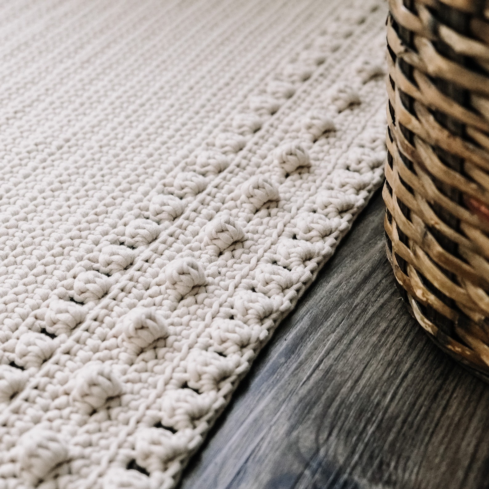 CROCHET PATTERN // Modern Rug, Bobble Stitch Rug, Floor Mat, Kitchen ...