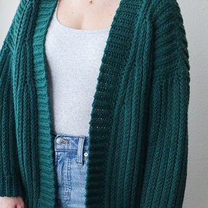 CROCHET PATTERN // Crochet Cardigan, Ribbed Cardigan, Pullover, Jumper ...