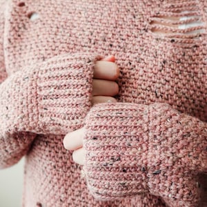 CROCHET PATTERN // Crochet Distressed Sweater, Modern Crochet Sweater ...