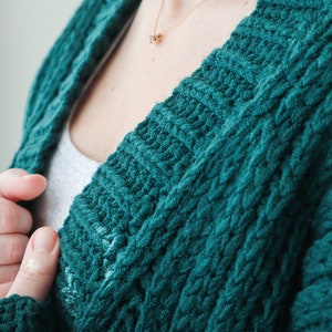 CROCHET PATTERN // Crochet Cardigan, Ribbed Cardigan, Pullover, Jumper ...