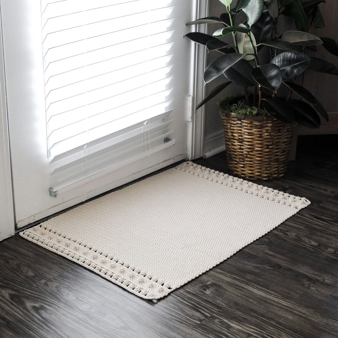 CROCHET PATTERN // Modern Rug, Bobble Stitch Rug, Floor Mat, Kitchen ...