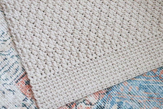 CROCHET PATTERN // Modern Farmhouse Rug Floor Mat Kitchen - Etsy