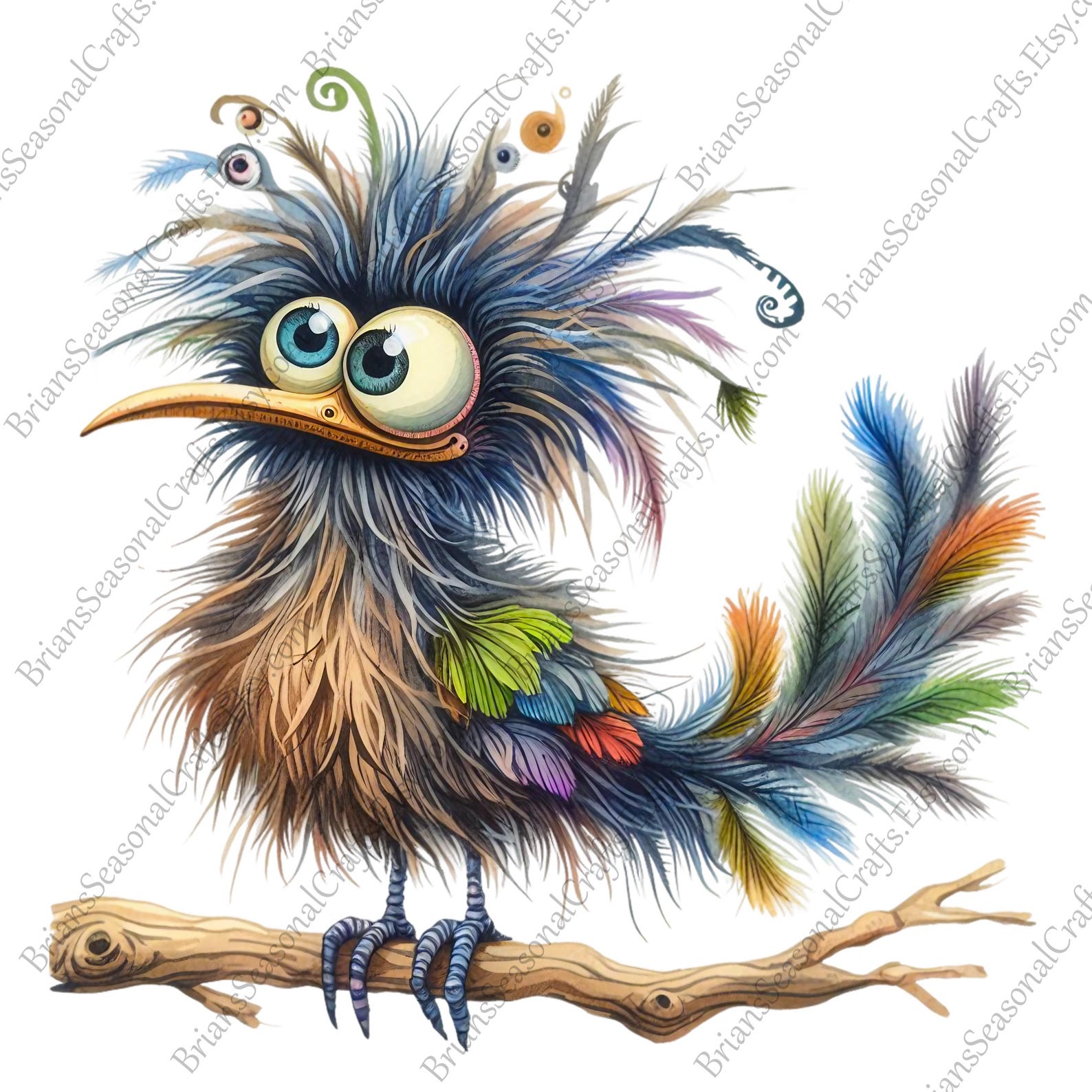 14 Quirky & Whimsical Bird Clipart - Etsy