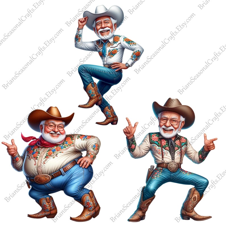 15 Elderly Country Western People Clipart - Etsy