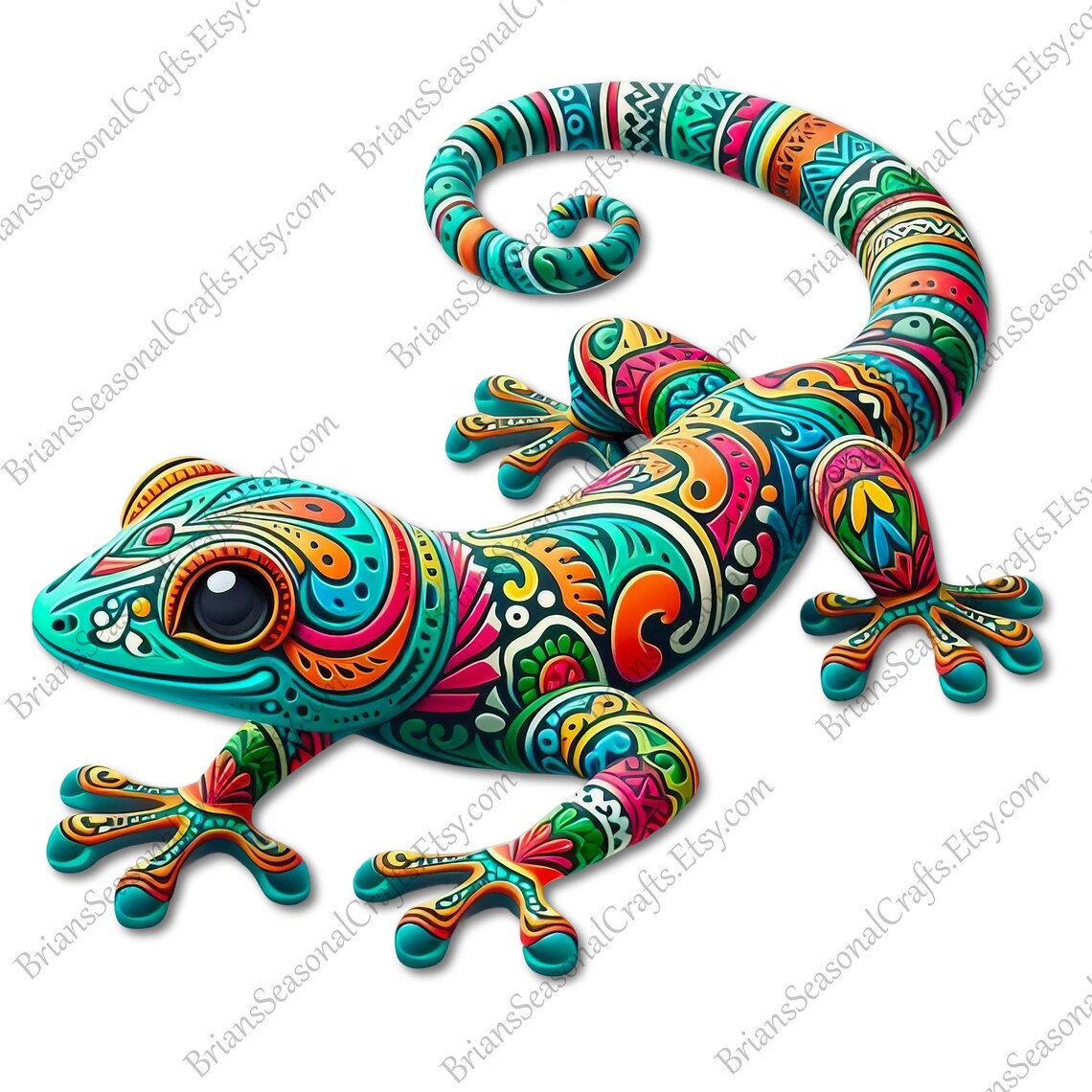12 Color Geckos - PNG - Etsy