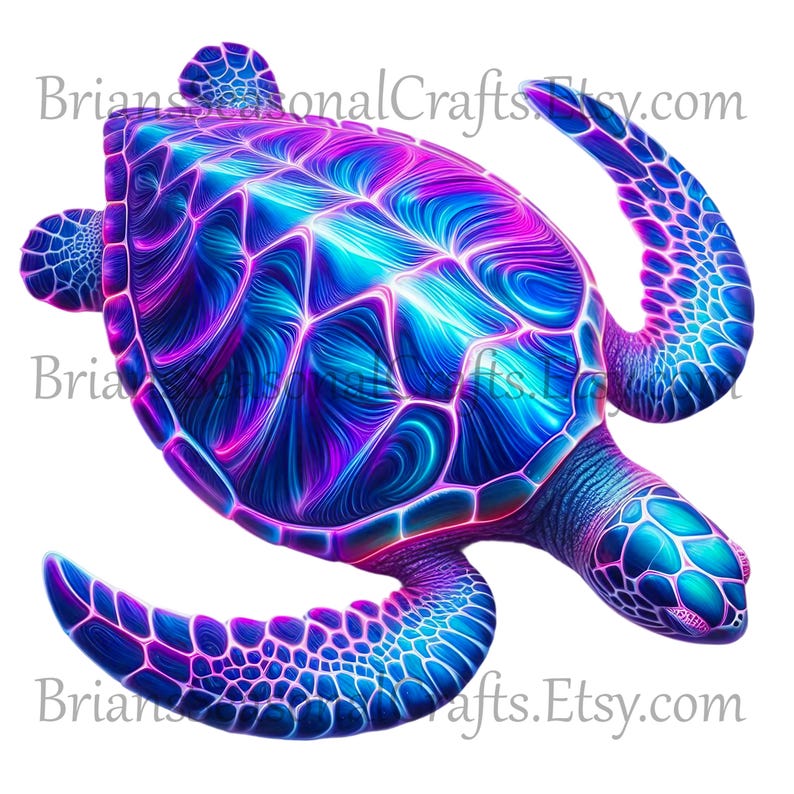 10 Colorful Turtle Images - PNG - Etsy