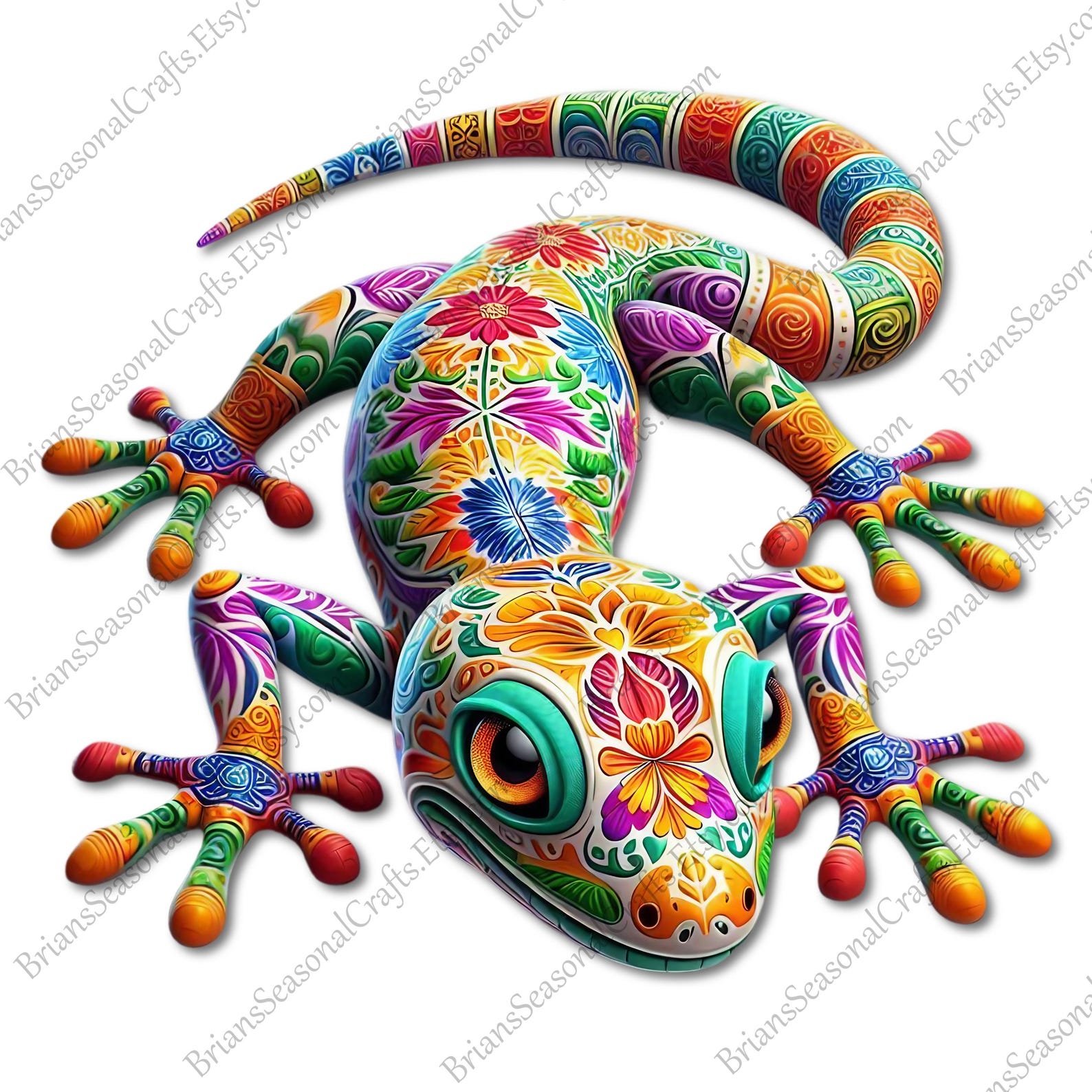 12 Color Geckos - PNG - Etsy