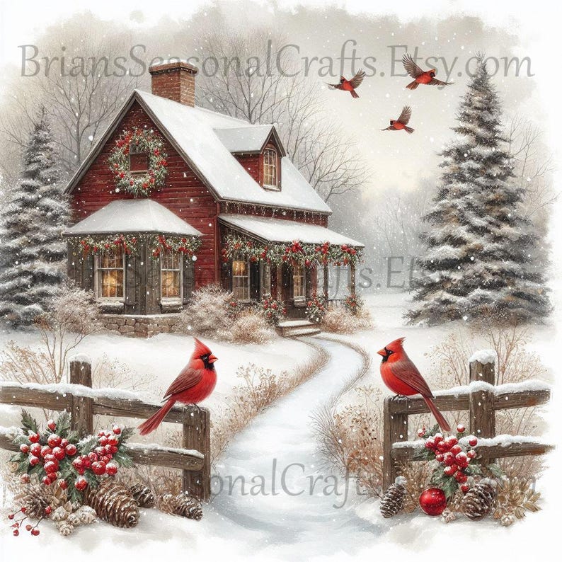 10 Winter Scene Wallpapers - Etsy