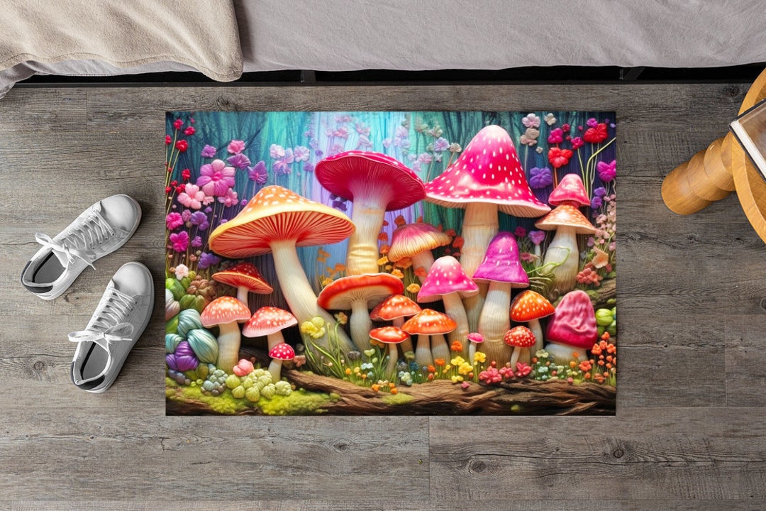 Area Rugs Forest Mushrooms - Etsy