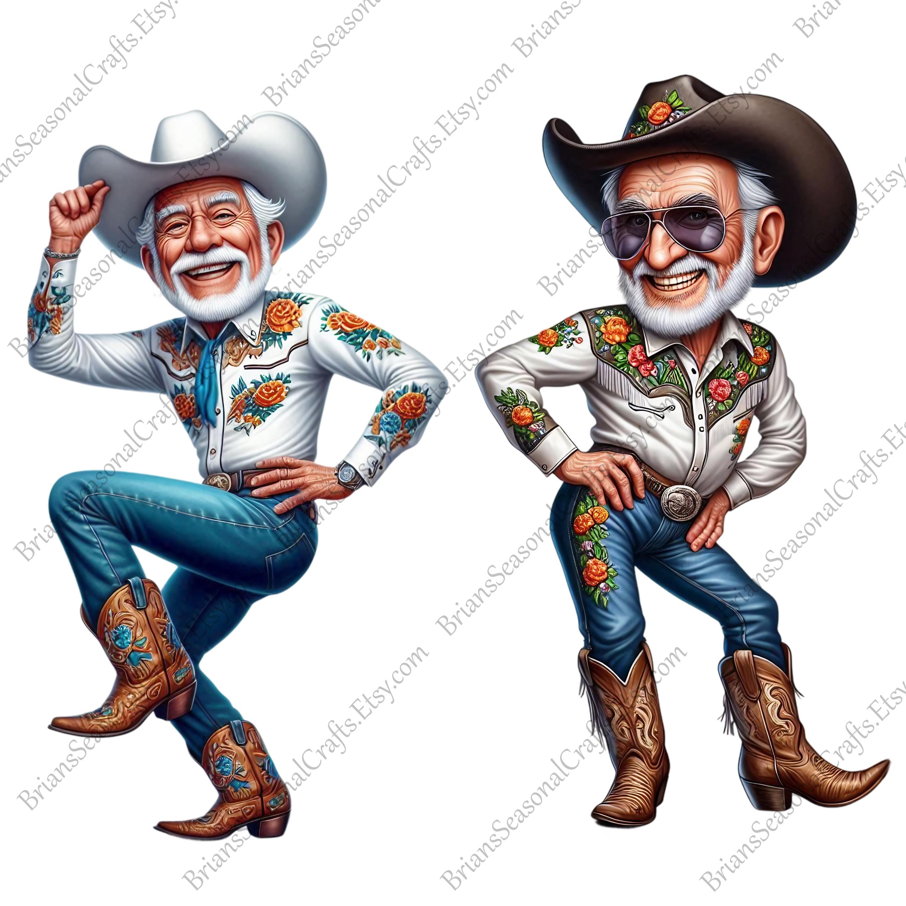 15 Elderly Country Western People Clipart - Etsy