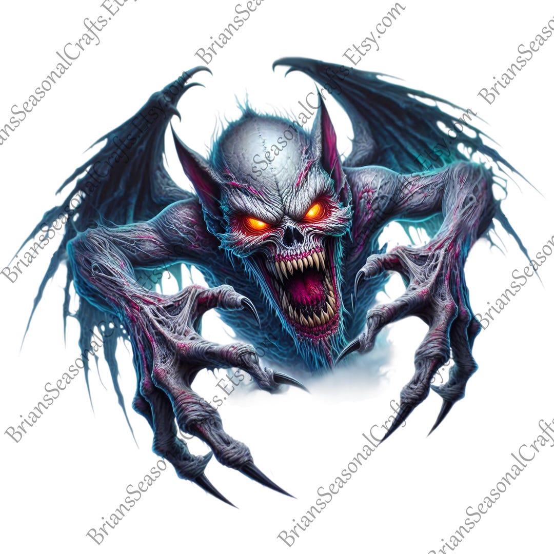 Flying Demon - PNG - Etsy