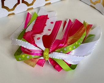 Pink Princess Ponytail Streamer Ribbon Hair Tie Girl's - Etsy