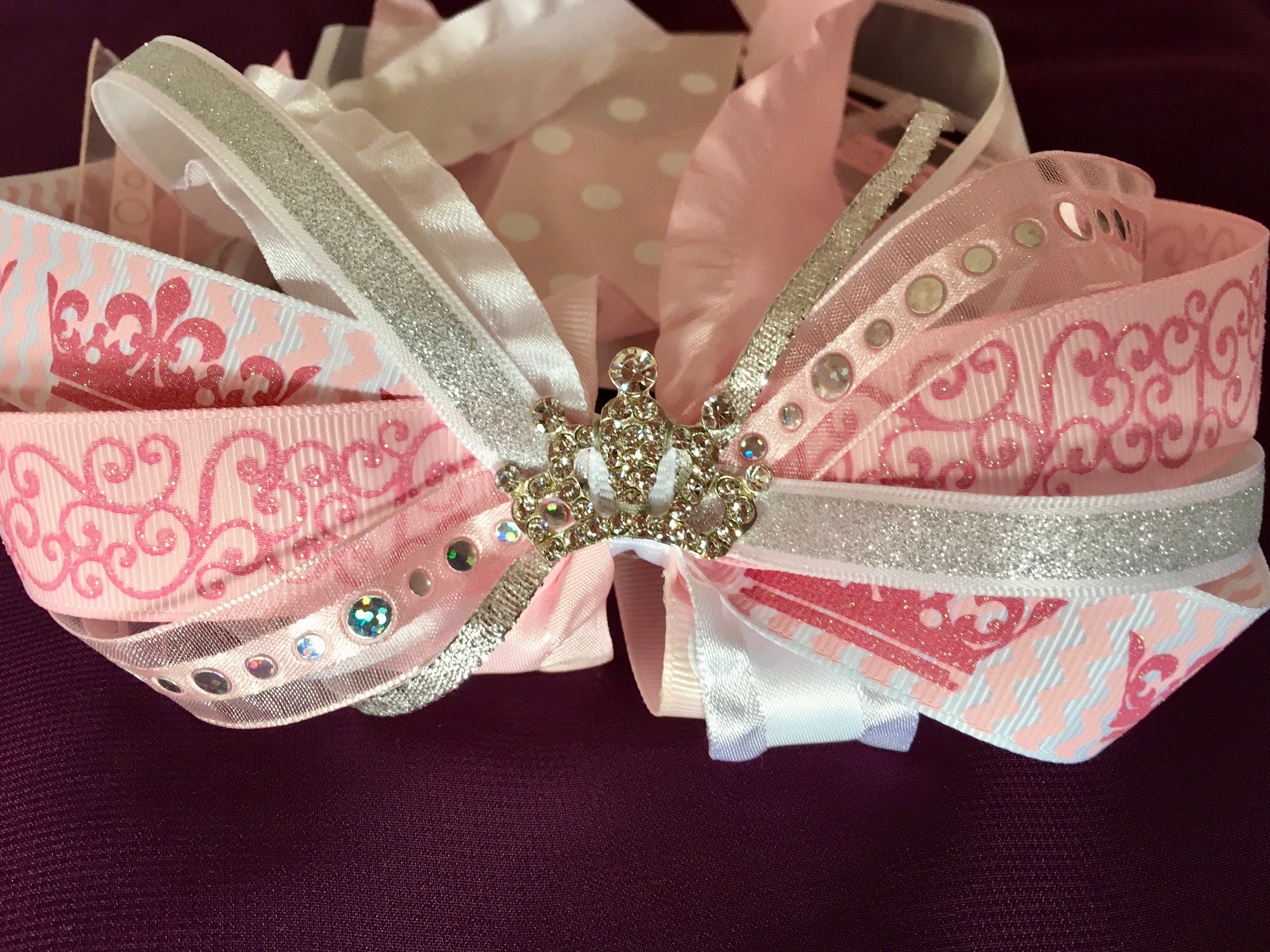 Pink Princess Ponytail Streamer Ribbon Hair Tie Girl's | Etsy