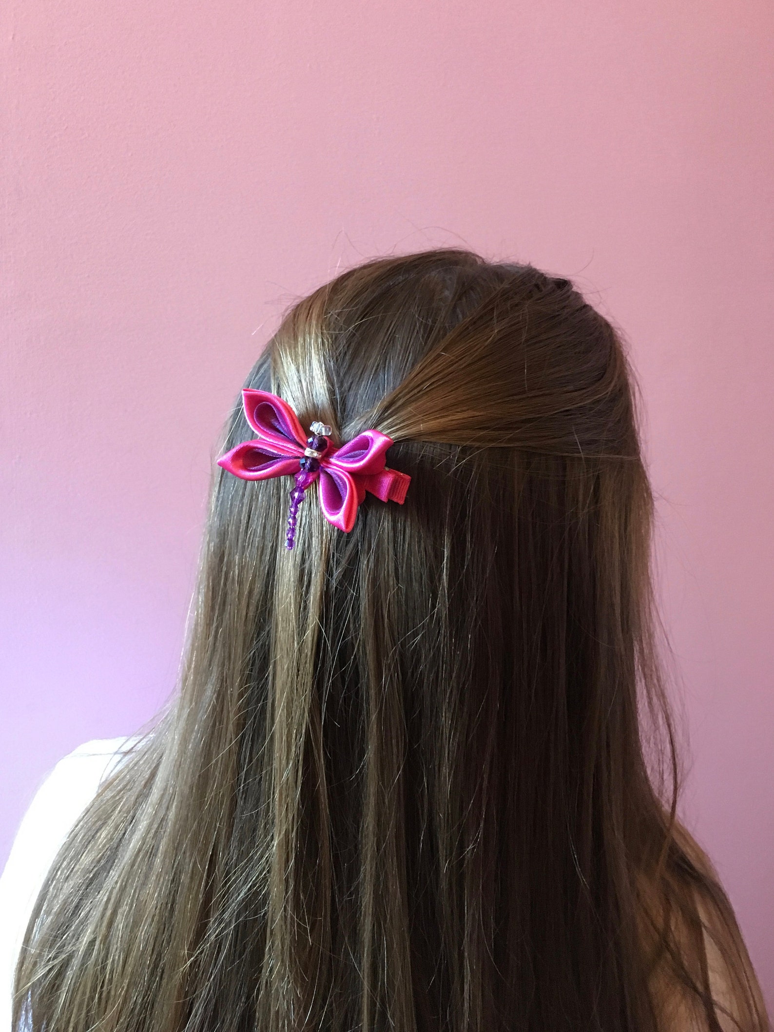 Satin Ribbon Dragonfly Hair Clips Ribbon Sculpture Dragonfly | Etsy