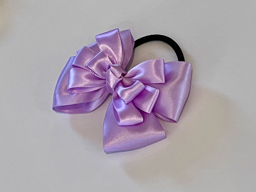 Lazo de pelo de lavanda, lazo de cola de caballo para niña, lazo morado ...
