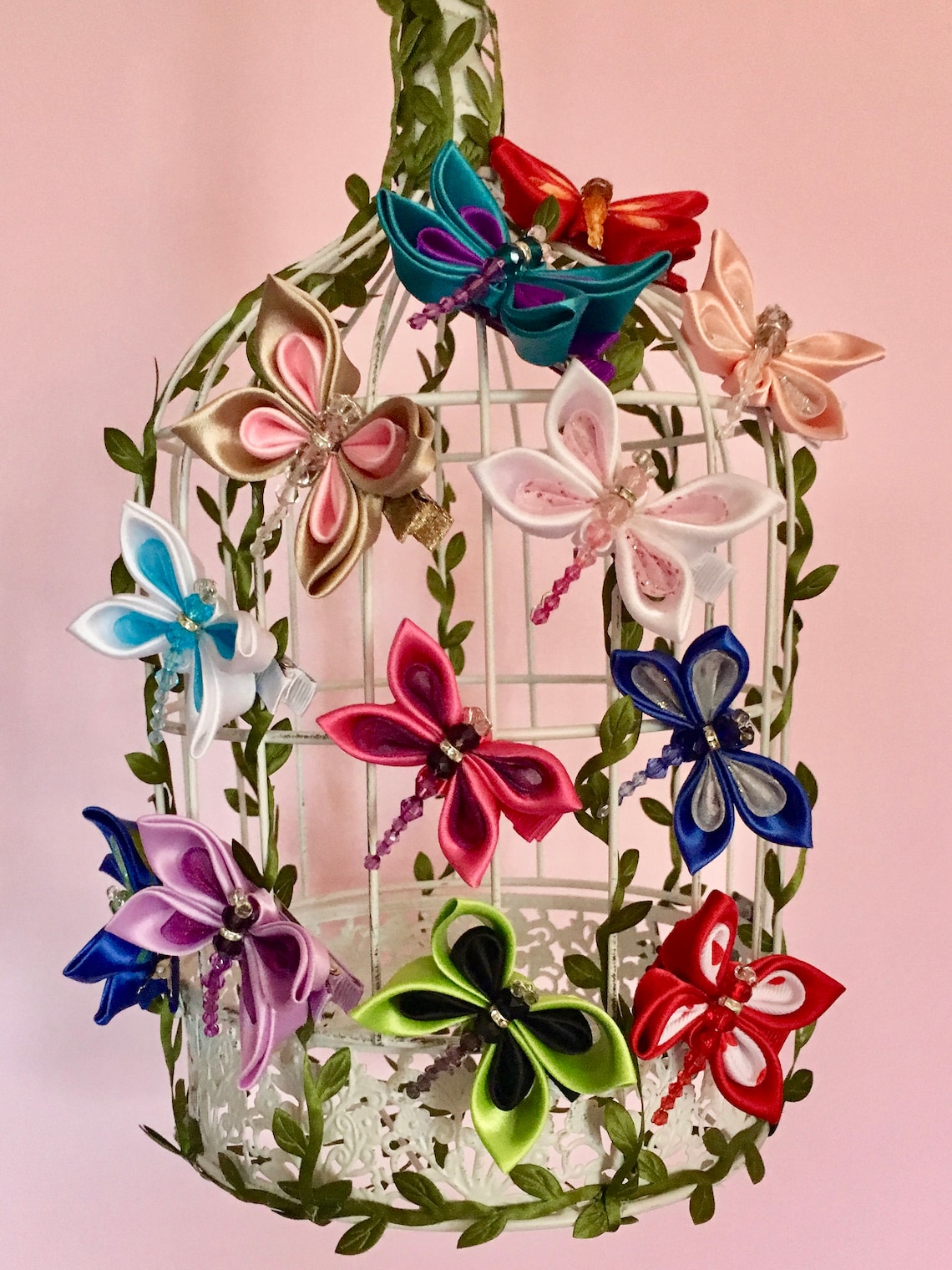 Satin Ribbon Dragonfly Hair Clips Ribbon Sculpture Dragonfly | Etsy