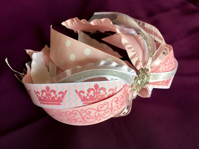 Pink Princess Ponytail Streamer Ribbon Hair Tie Girl's - Etsy