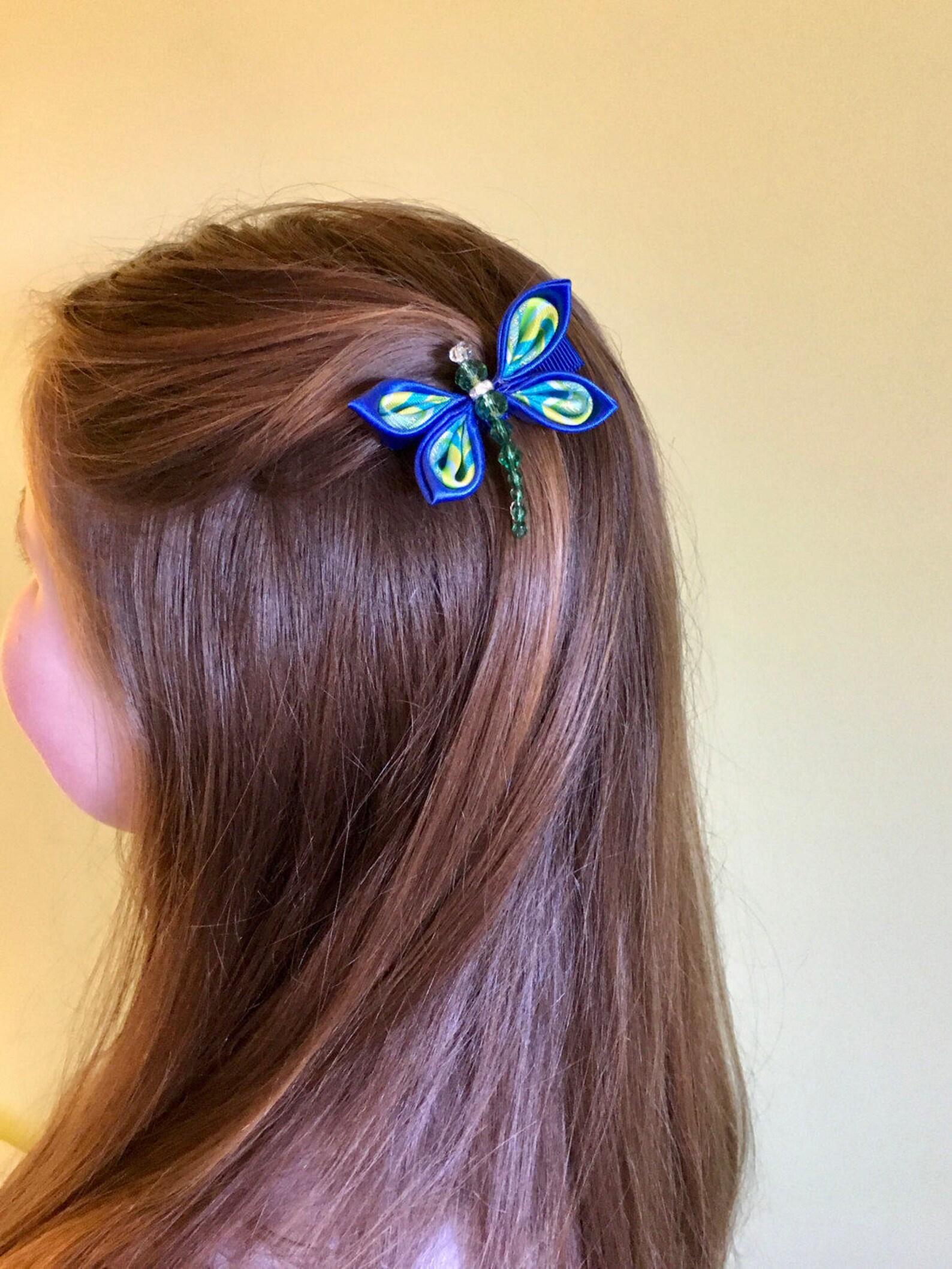 Satin Ribbon Dragonfly Hair Clips Ribbon Sculpture Dragonfly | Etsy