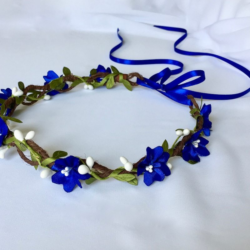 Blue Flower Crown - Etsy