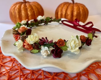 DIY Flower Crown Kit, White, Ivory & Pink Flower Crown Kit, Make Your ...