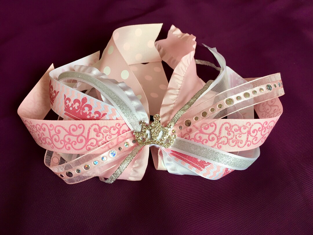 Pink Princess Ponytail Streamer, Ribbon Hair Tie, Girl's Ribbon ...