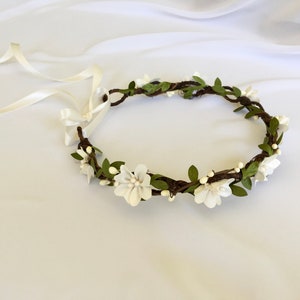 Cream Flowers Crown, Bridal Wreath, Flower Girl Crown - Etsy