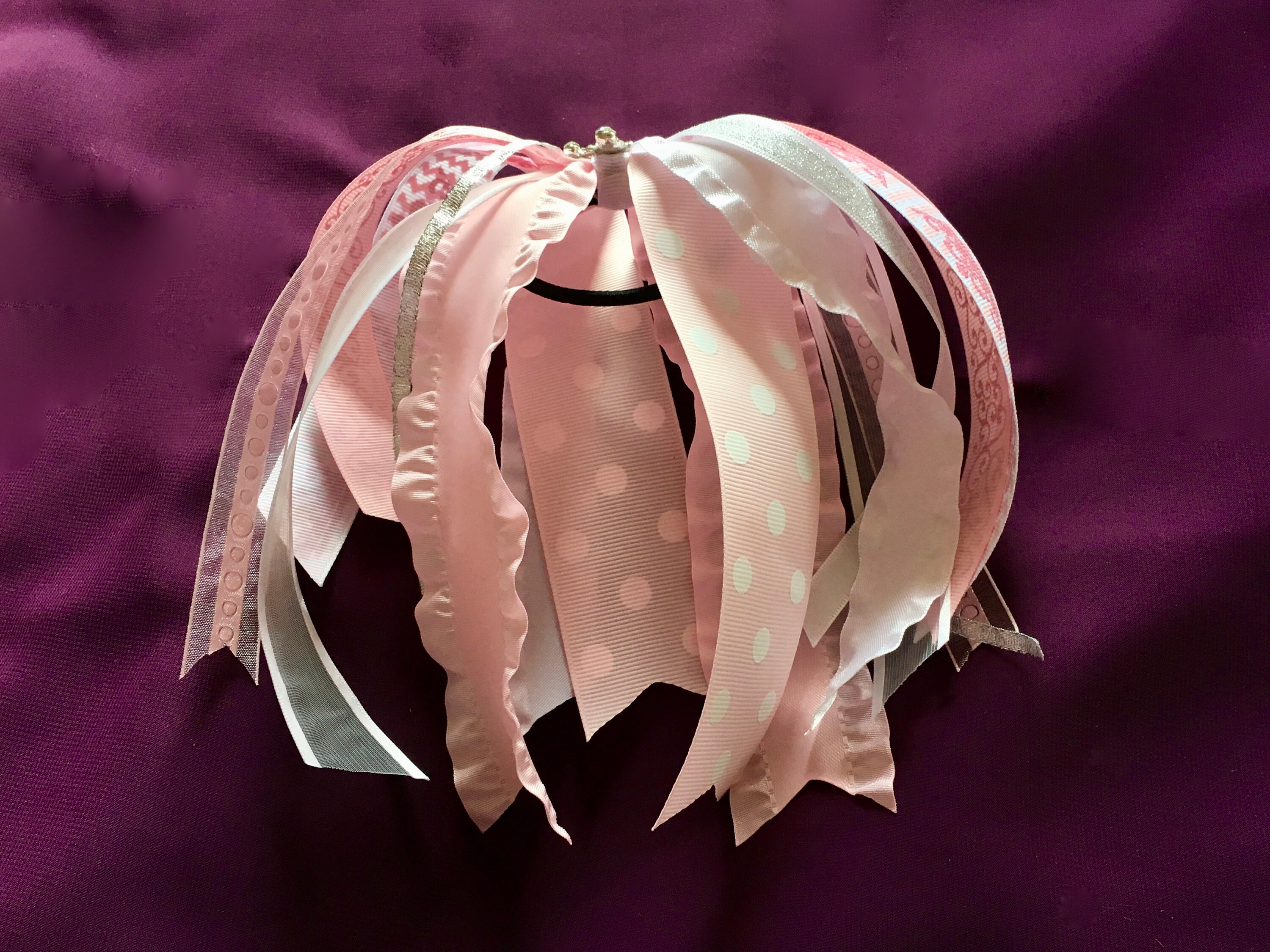 Pink Princess Ponytail Streamer Ribbon Hair Tie Girl's - Etsy