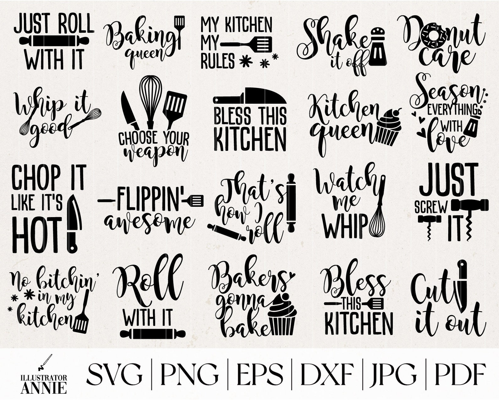 Kitchen SVG Bundle Kitchen SVG Cut Files Cutting Board - Etsy
