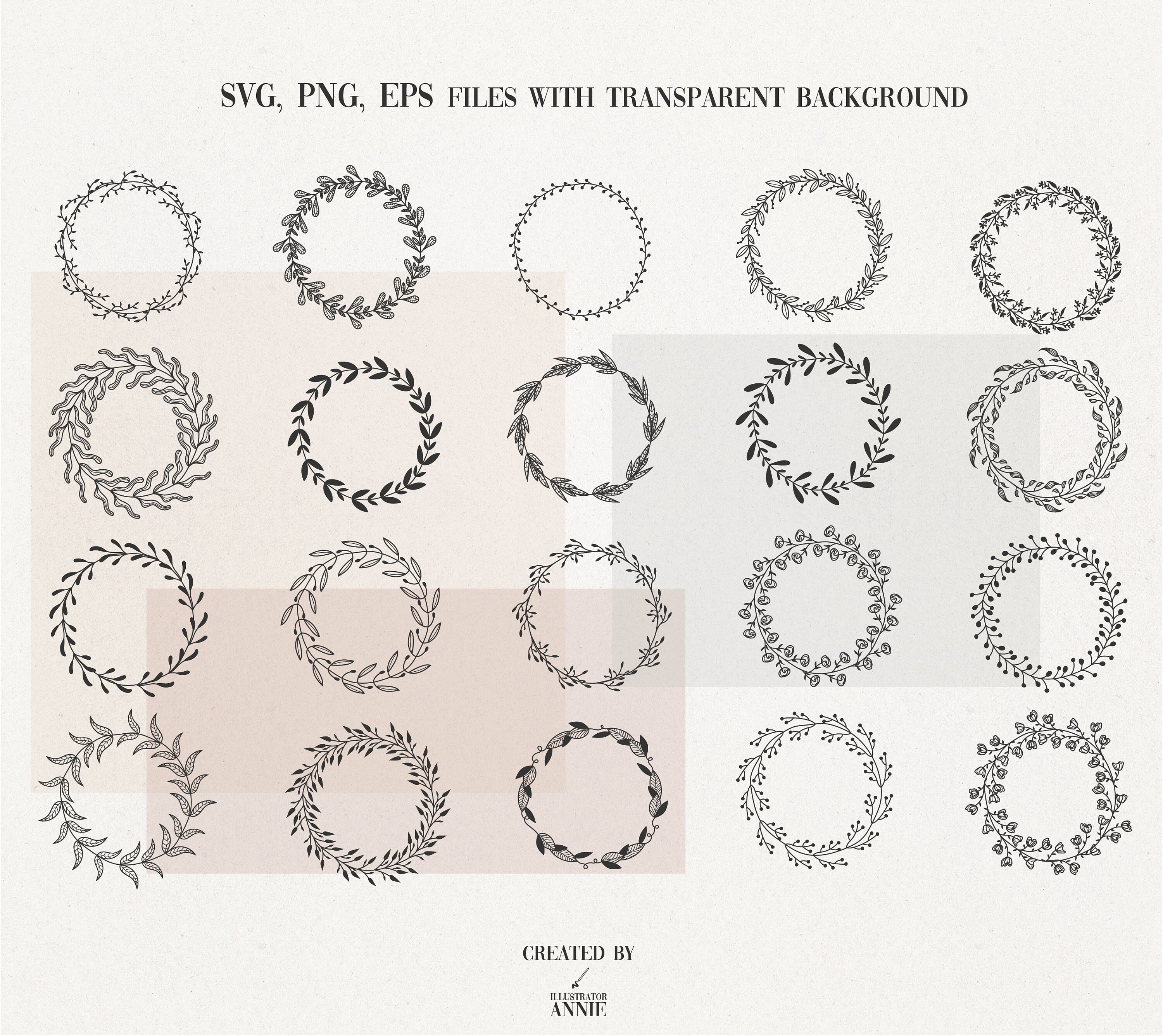 Floral Wreaths SVG Wreath SVG Bundle Wreath Cut Files | Etsy